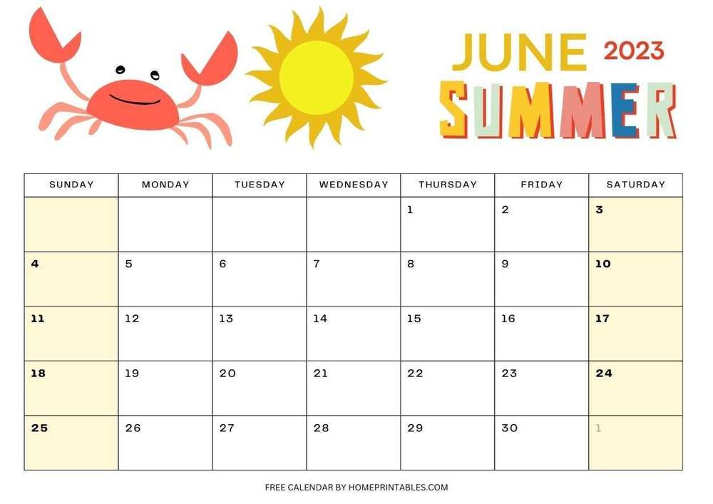 June Family Calendar | Campbell Elementary School